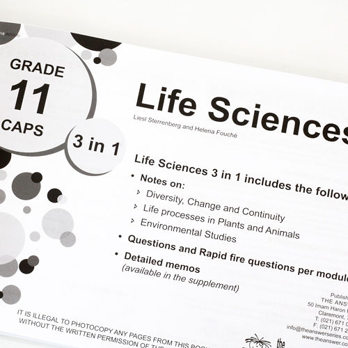 Gr 11 Life Sciences 3in1 CAPS The Answer Series Gr 11 Life Sciences 3in1 CAPS The Answer Series